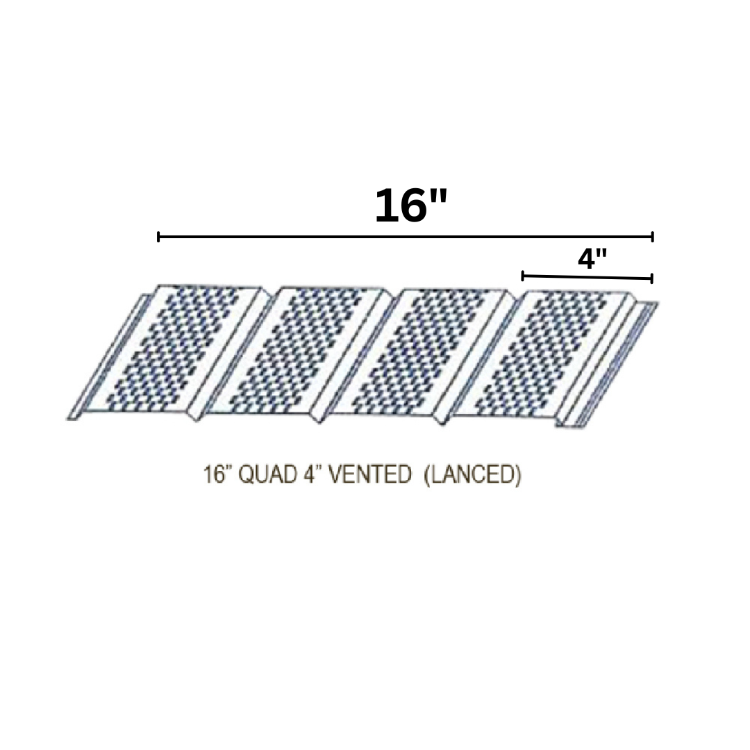 Aluminum Soffit - 16" Quad 4" | U-Build-It Aluminum Centers
